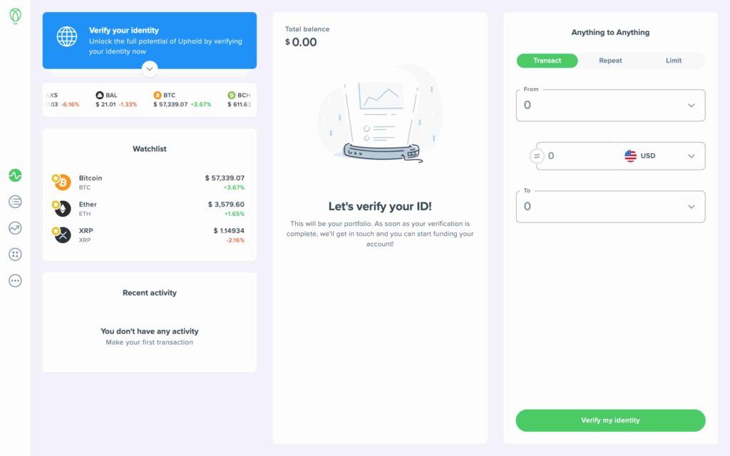 Uphold Review | Buy Crypto and Metals | Fees, Pros, Cons
