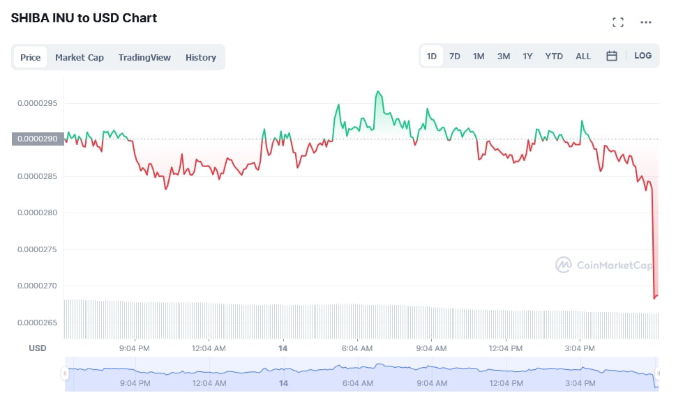 Over $600 million wiped from SHIB market cap in 10 minutes
