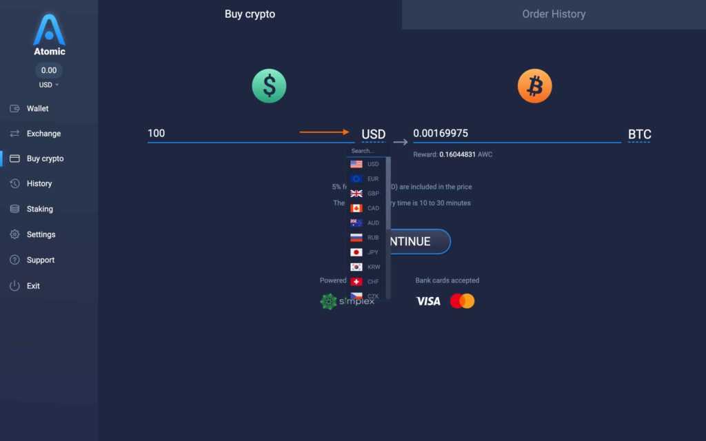 How to Buy Crypto via Atomic Wallet [2025] | Step-by-Step | Finbold