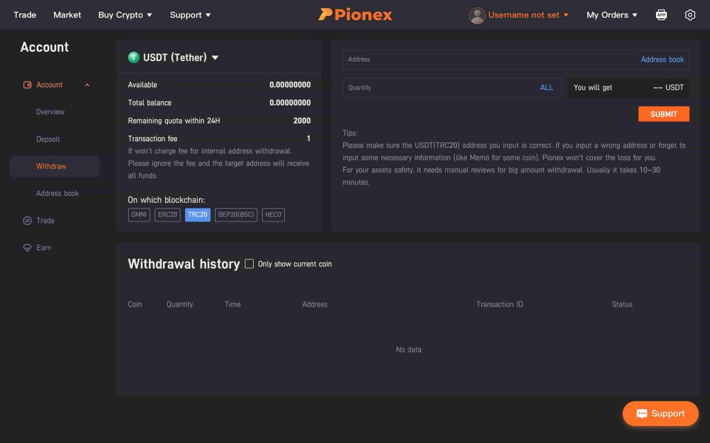 How to Deposit & Withdraw with Pionex | Step-by-Step