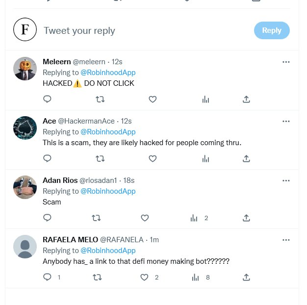 Caution: Robinhood's Twitter account hacked to promote shady RBH token sale