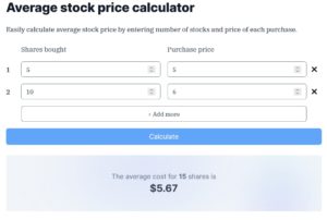 Stock Average Calculator | Free Online Tool for Investors