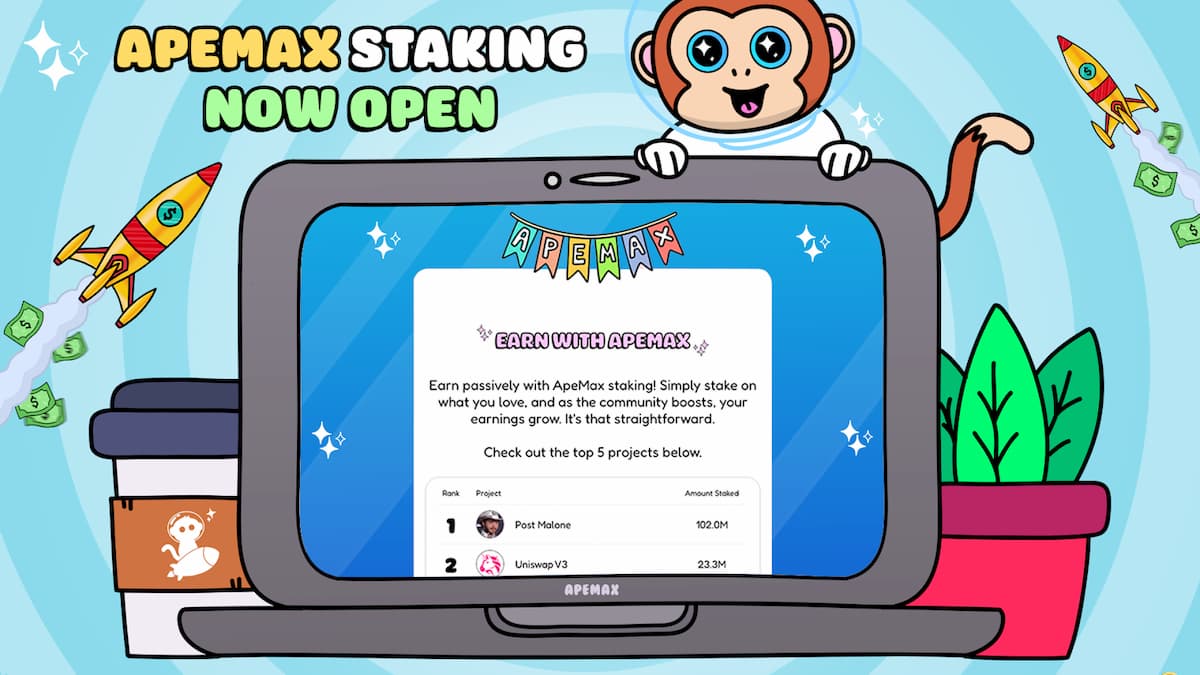 Introducing ApeMax, a new token with staking rewards that could outperform ETH staking returns.