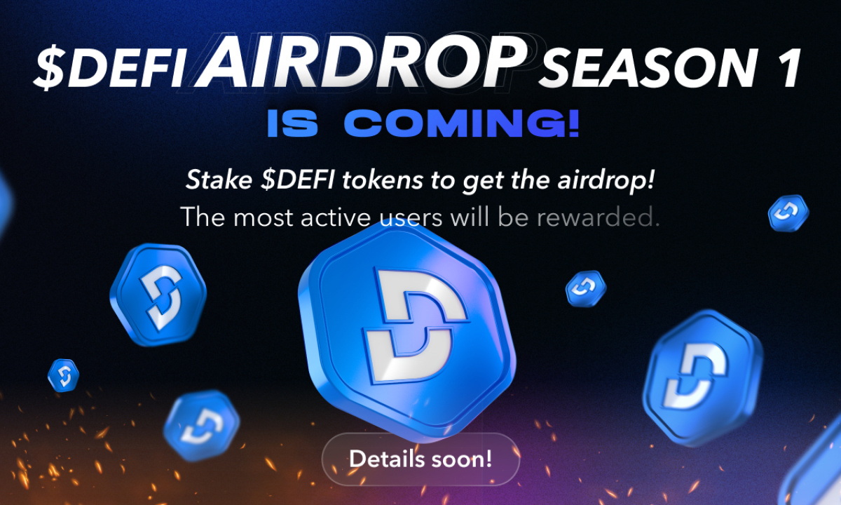 De.Fi Announces $DEFI Airdrop Season 1 Prior To The Token Launch