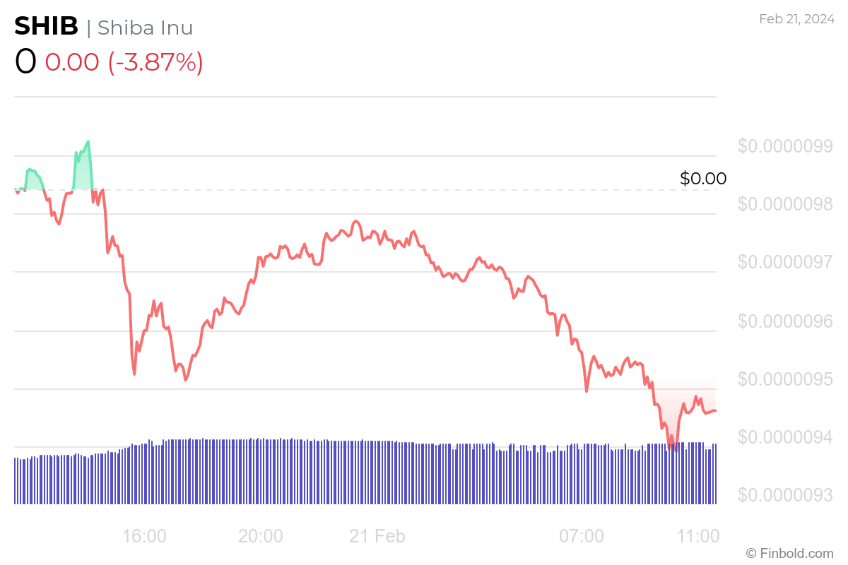Machine learning algorithm predicts SHIB price on March 1, 2024