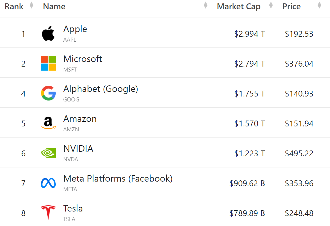 The Magnificent Seven: Stock market leaders thrive in 2024
