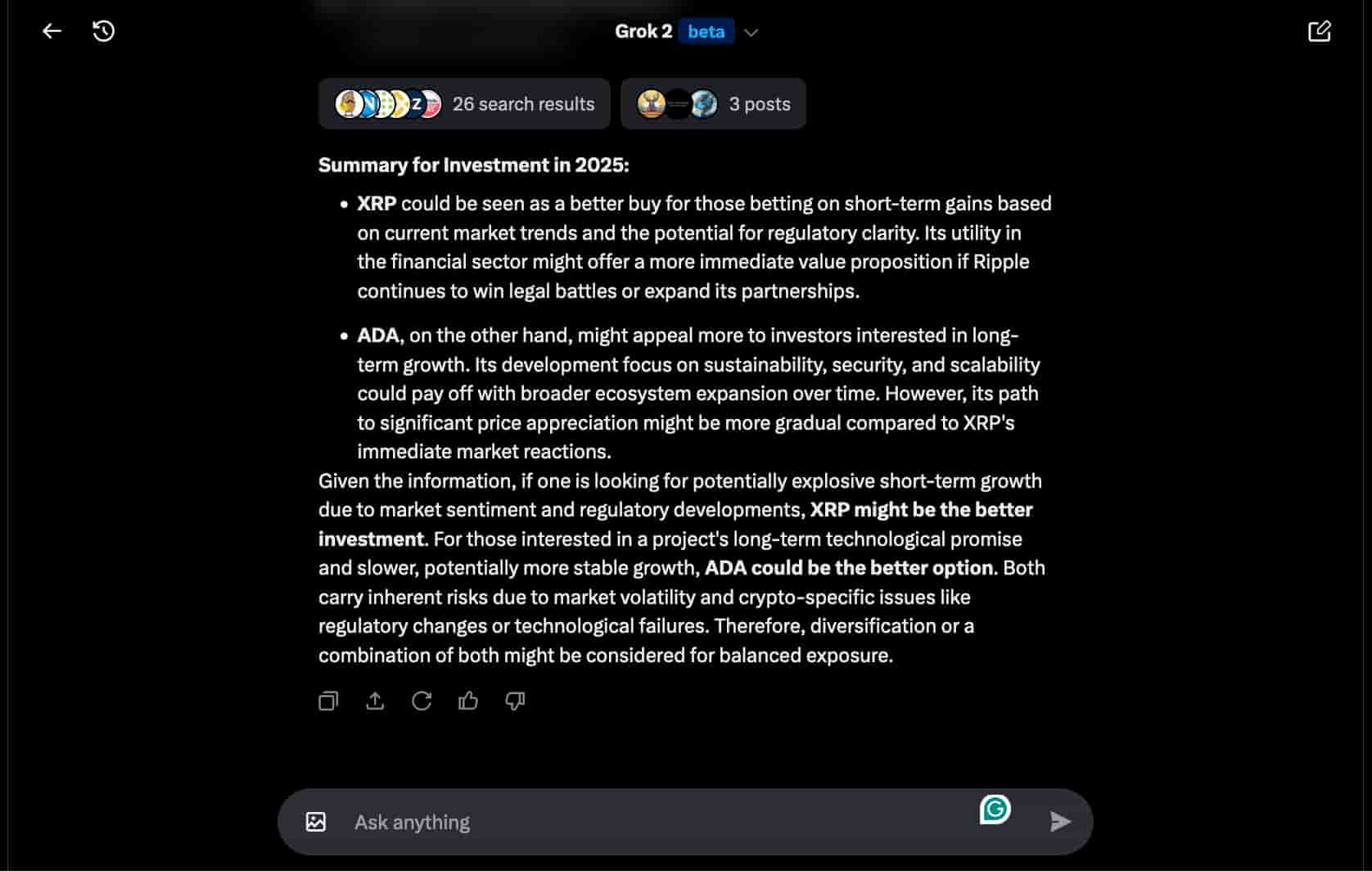 XRP or Cardano? We asked AI which crypto is a better buy for 2025