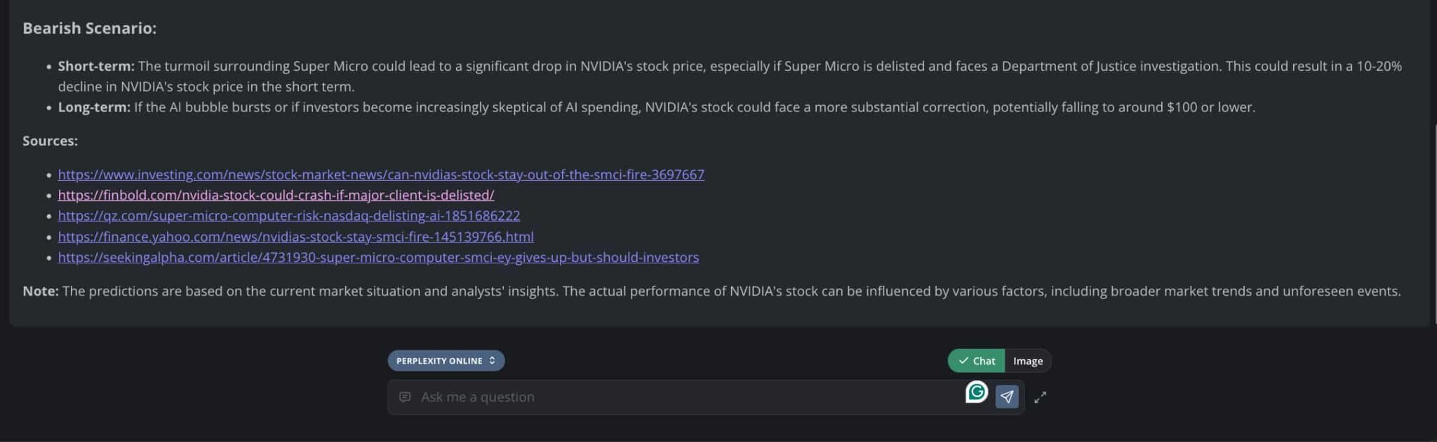 Perplexity AI predicts Nvidia stock price amid SMCI turmoil Perplexity AI predicts Nvidia stock price amid SMCI turmoil