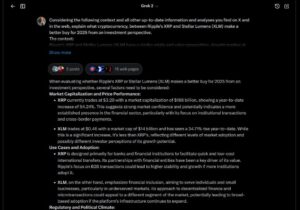 XRP or XLM? We asked AI which is a better buy now that 2025 started