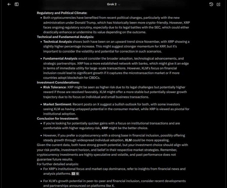 XRP or XLM? We asked AI which is a better buy now that 2025 started