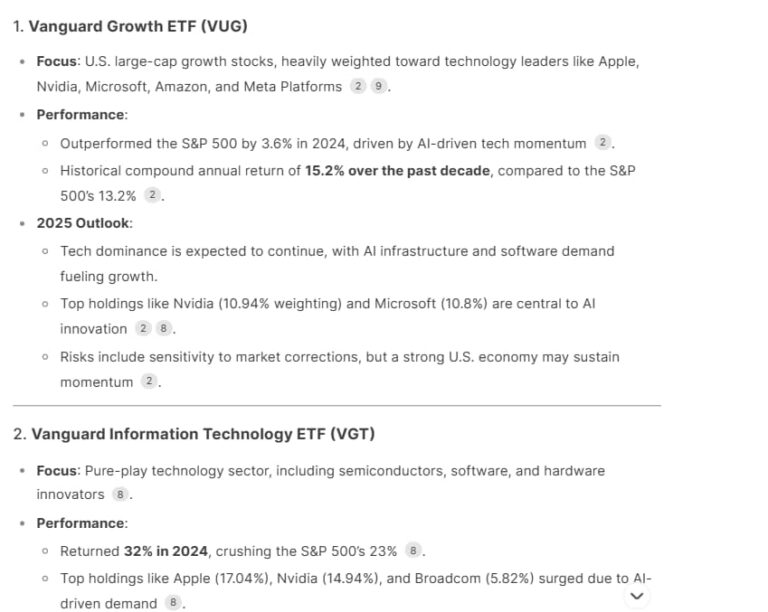 DeepSeek AI names the two Vanguard ETFs that will win in 2025