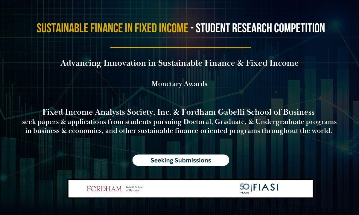 6th Annual Student Research Competition | Sustainable Finance & Fixed ...
